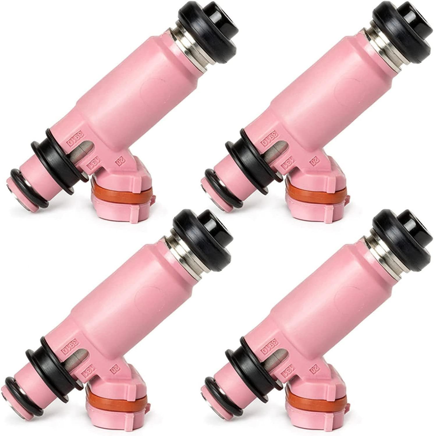 4 x STI Pink 565cc fuel injectors Direct fit for Impreza WRX Forester ...